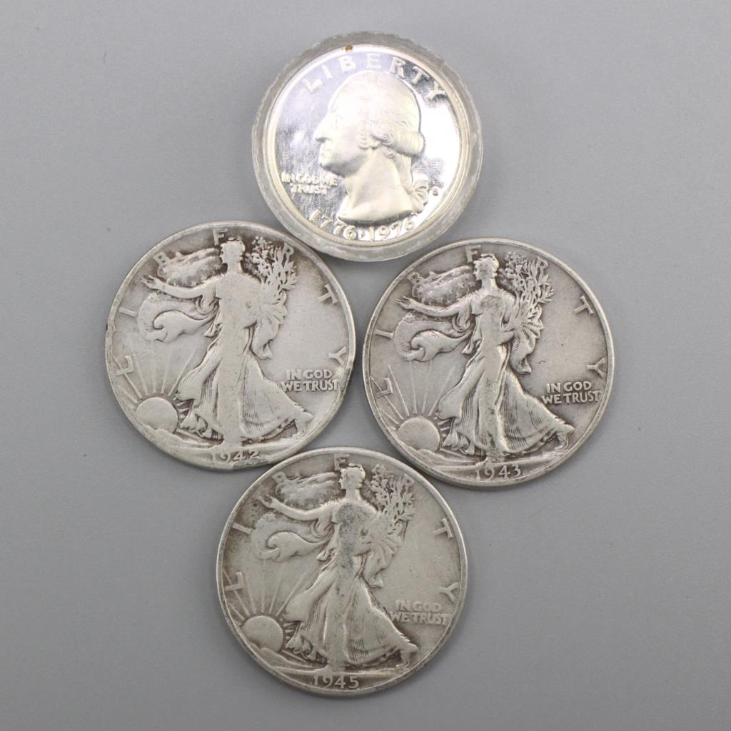 Four US Coins, Silver And Silver Clad | Property Room