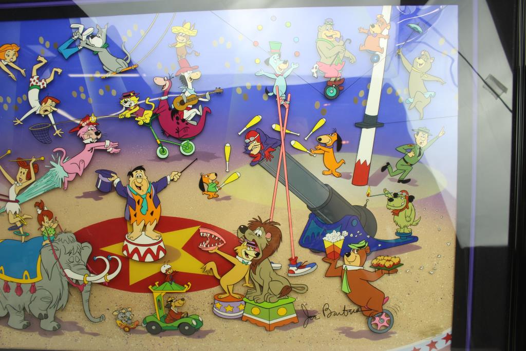 Framed Limited Edition Hand-Painted "Circus Of The Stars" Animation Cel ...