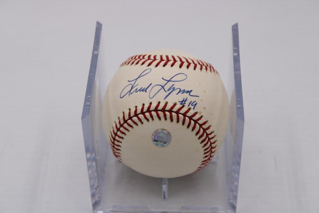 Fred Lynn Autographed Baseball - Authenticated By MLB | Property Room