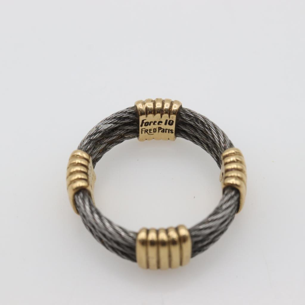 Fred Paris 18kt Gold Steel Force 10 Band Ring | Property Room