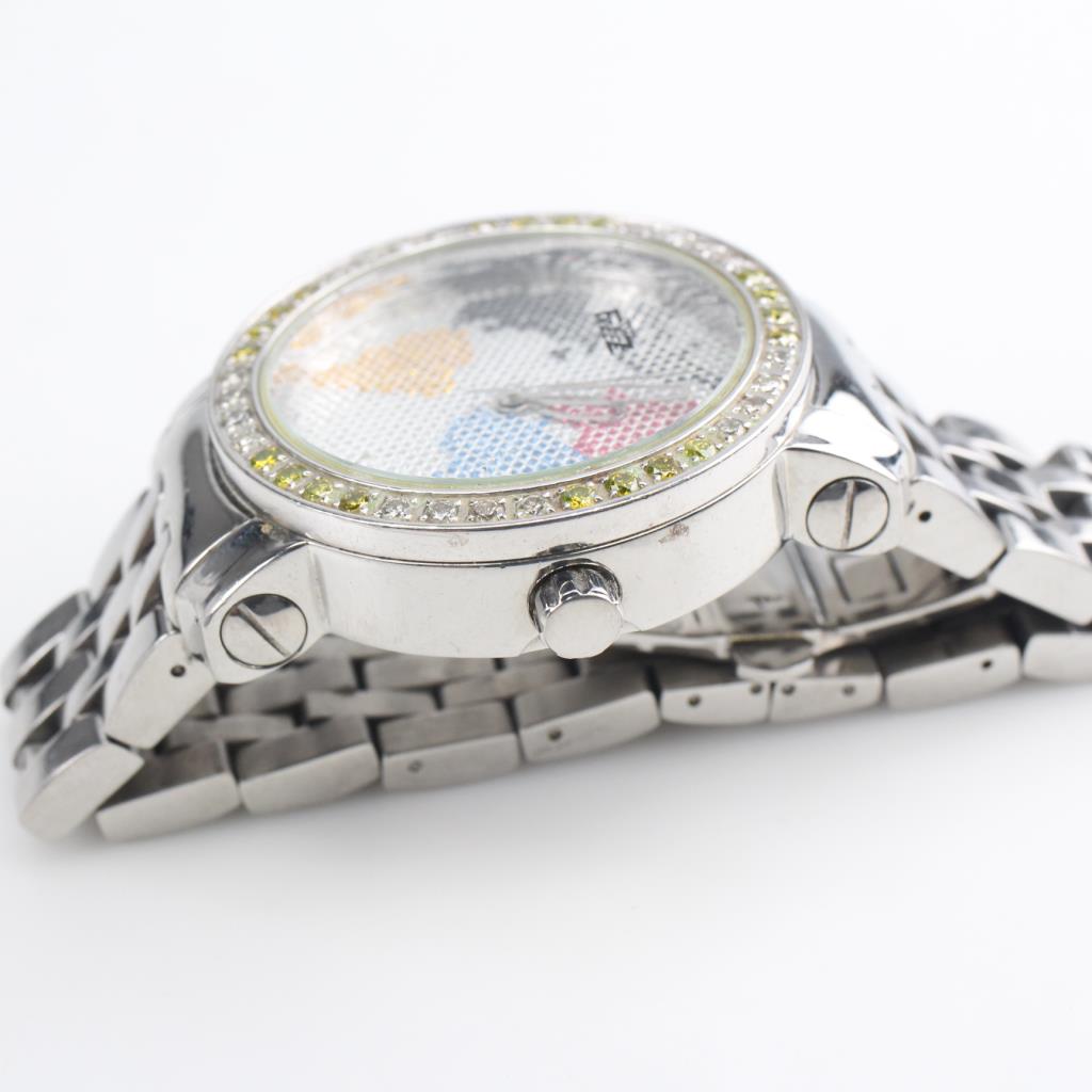 Freeze Diamond World Map Dial Watch | Property Room