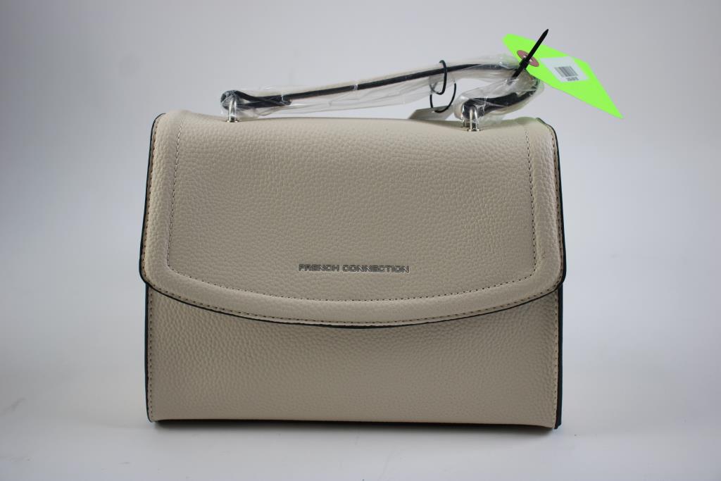 French Connection Biege Clover Pebble Crossbody Handbag Purse ...
