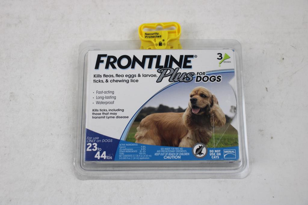 Frontline Plus For Dogs 23-44lbs 3 Does - Sealed Package | Property Room