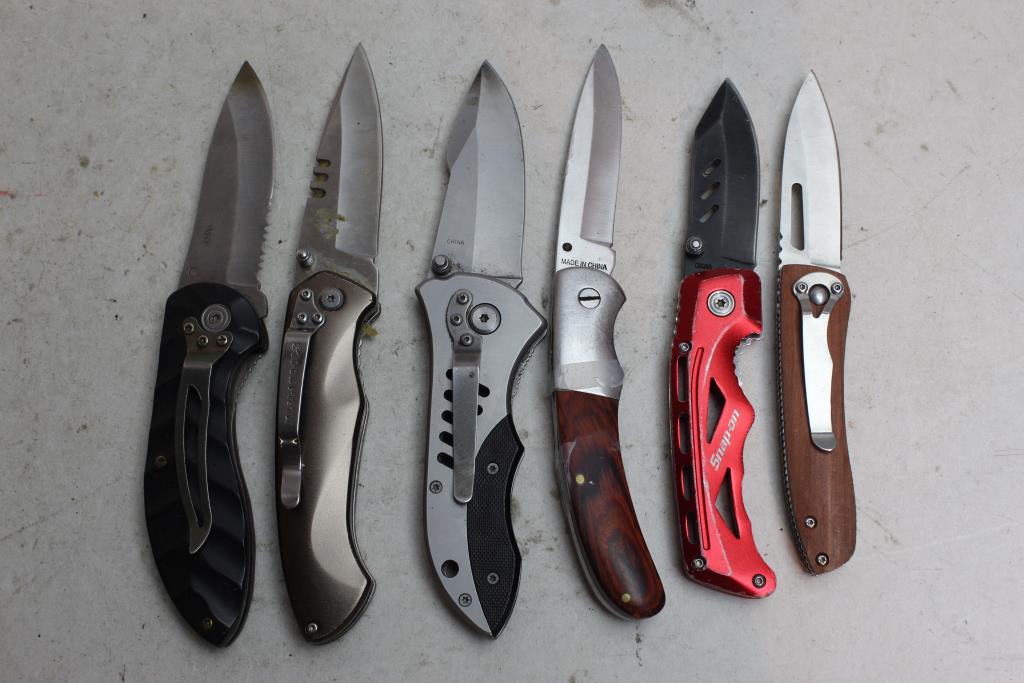 Frost, Snap On, Gerber, Buck + More Folding Blade Knives 12 Pieces ...