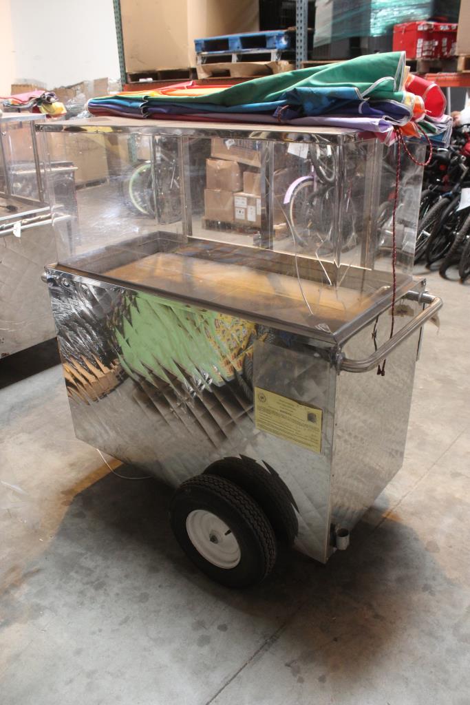 Fruit Vending Push Cart With Umbrella | Property Room