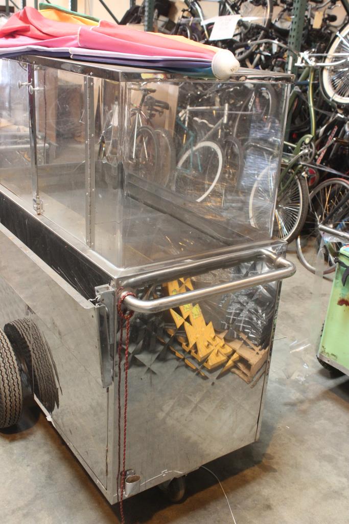 Fruit Vending Push Cart With Umbrella | Property Room