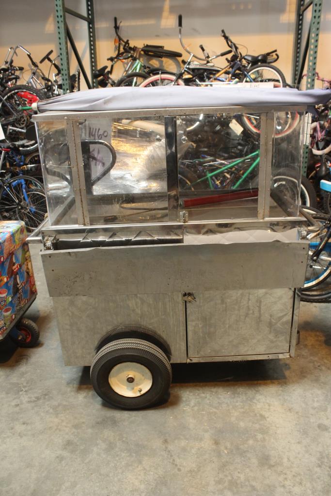 Fruit Vending Push Cart With Umbrella | Property Room