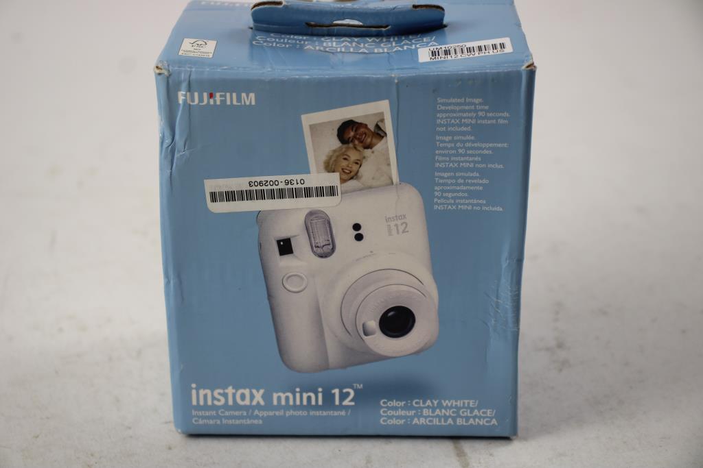 Fujifilm Instax Mini 12 Instant Camera, Clay White | Property Room