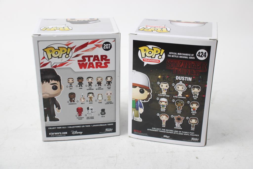 Funk Pop Star Wars "DJ" And Stranger Things "Dustin", 2 Pieces ...