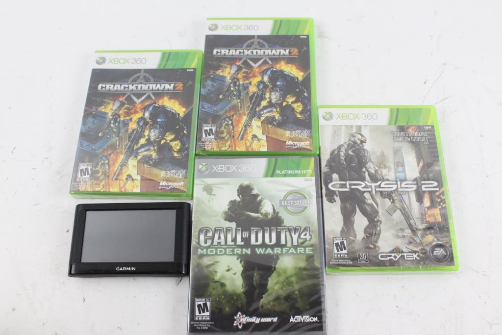 Garmin GPS And Xbox 360 Games 8 Pieces | Property Room