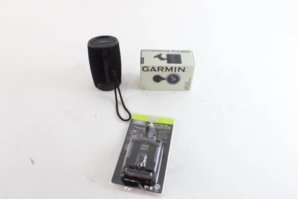 Garmin Speak With Alexa, 100-Watt Inverter & IHome Speaker, 3 Pieces ...