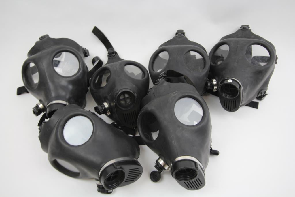 Gas Mask Lot, 10 Pieces | Property Room