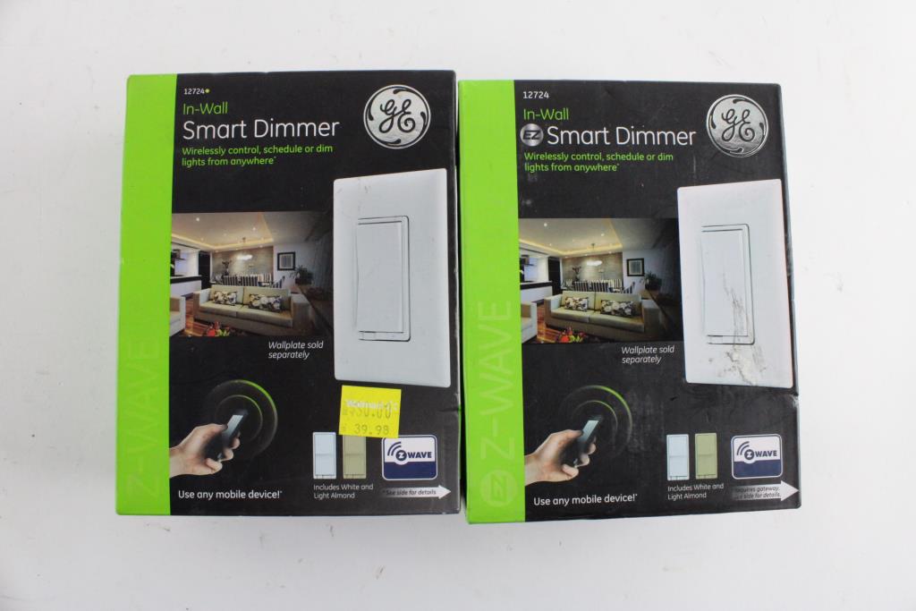 GE In-Wall Smart Dimmers, 2 Pieces | Property Room