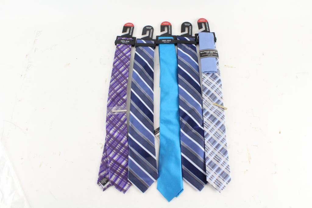 George Silk And Satin Neck Ties, 5 Pieces | Property Room