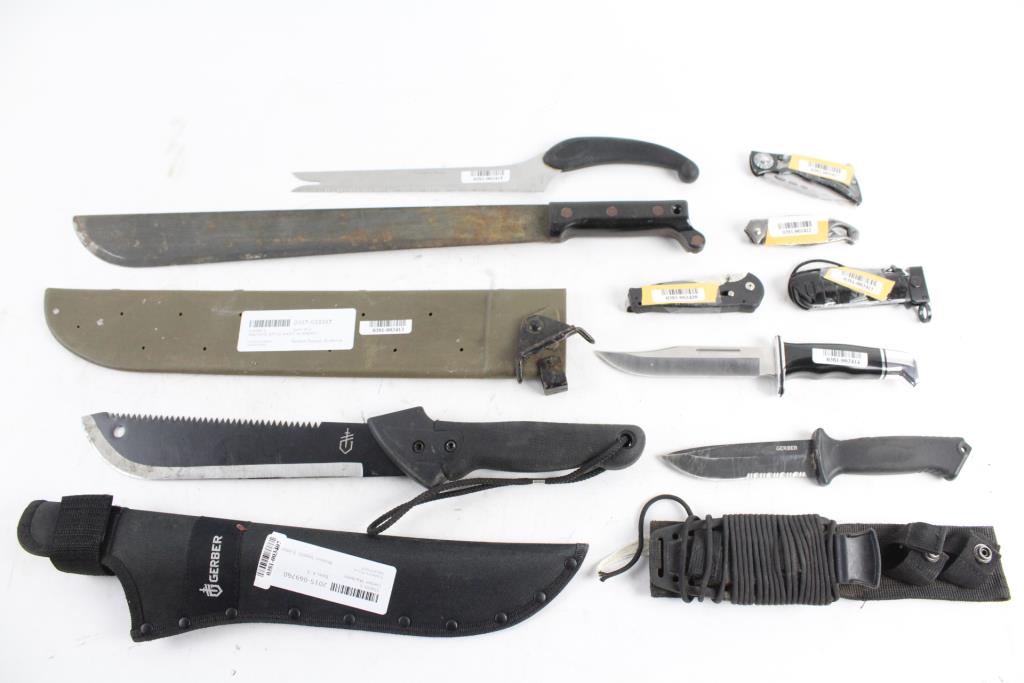 Gerber, USMC MK2 And More. 9 Pieces | Property Room