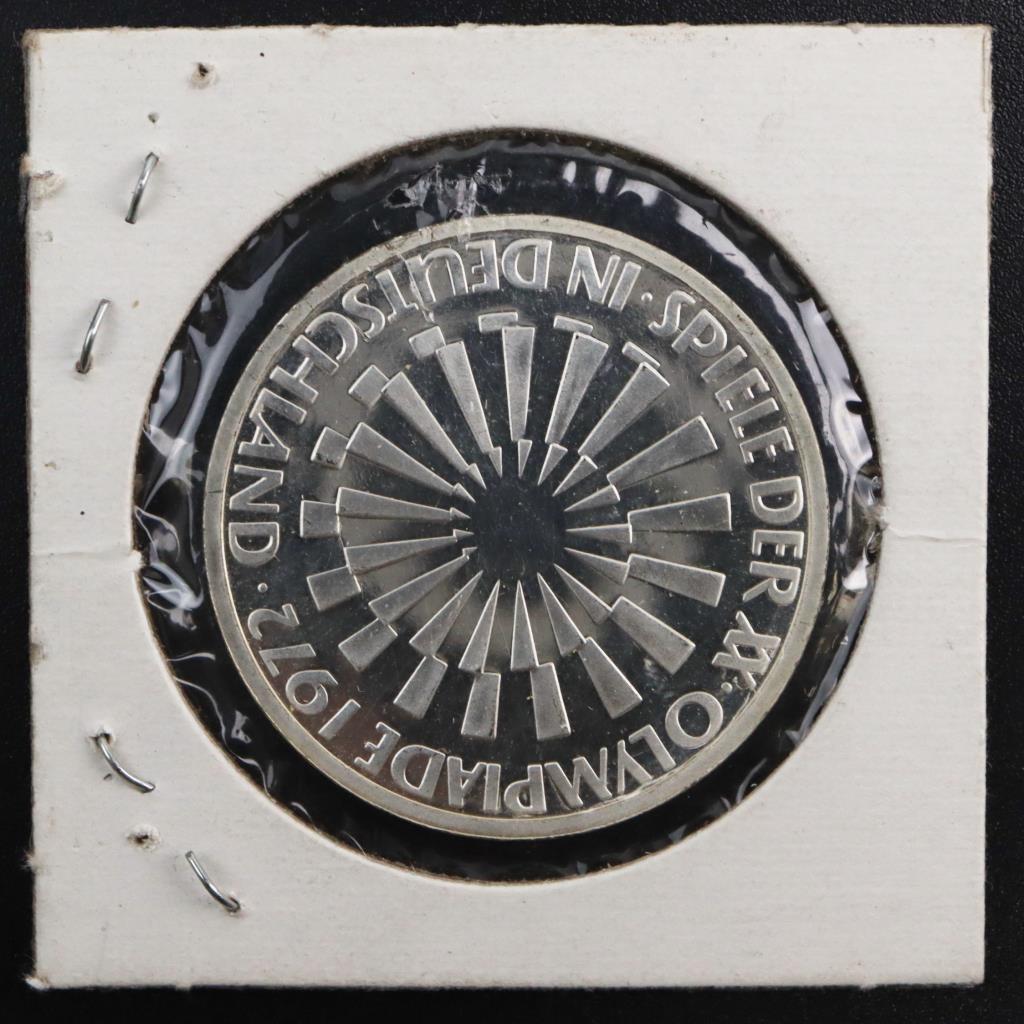 German Olympic Games In Muich Commemorative Silver 10 Deutsche Mark ...
