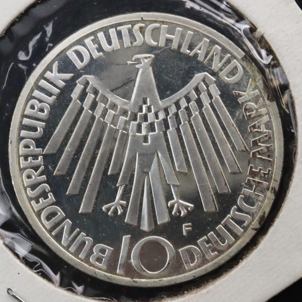 German Olympic Games In Muich Commemorative Silver 10 Deutsche Mark ...