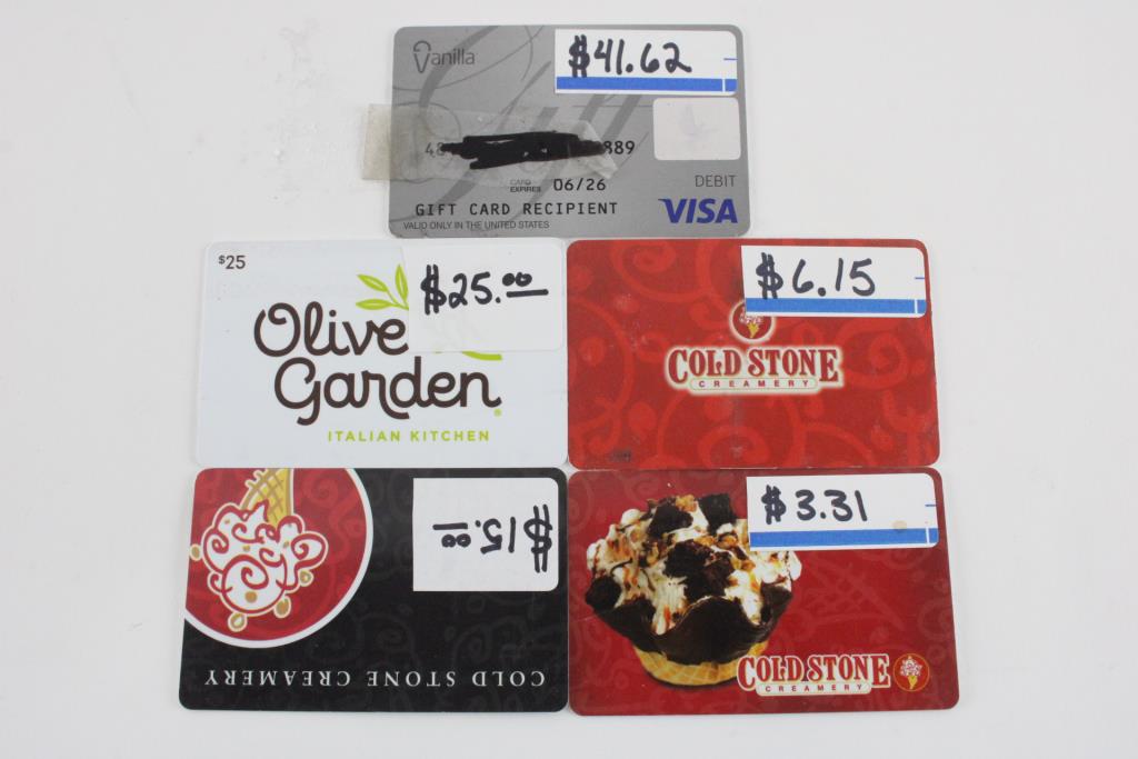 Gift Card Assortment, $80+ Total Value | Property Room