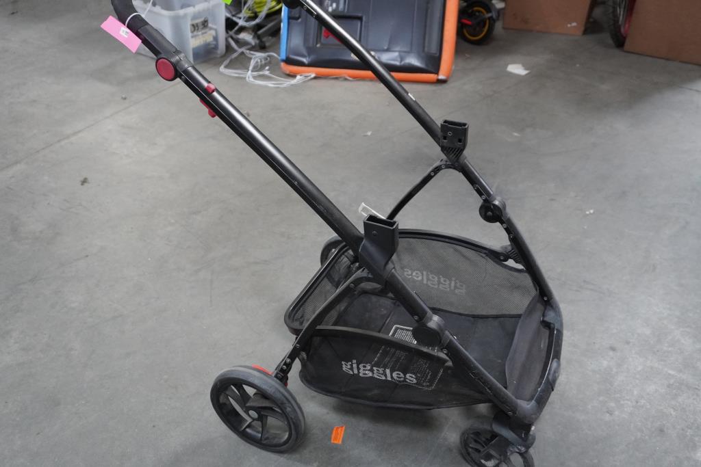 Giggles Black Rolling Push Stroller | Property Room