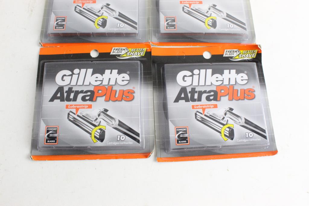 Gillette Atra Plus 10-Pack Razor Replacement Catridges, 4 Pieces ...