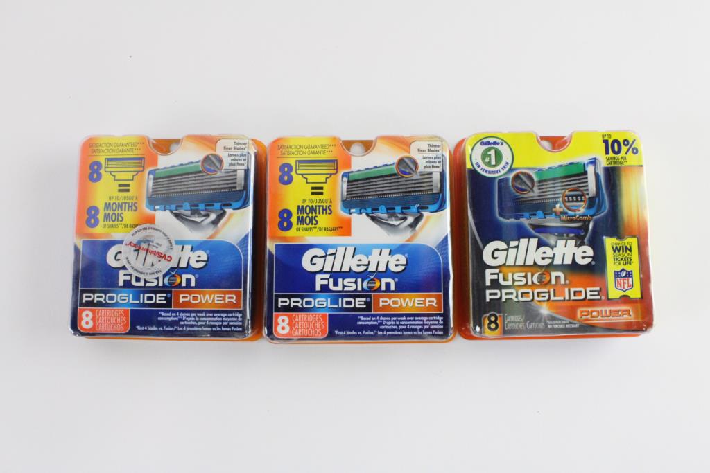 Gillette Fusion Proglide Power Razor Replacement Cartridge 8-Packs, 3 ...