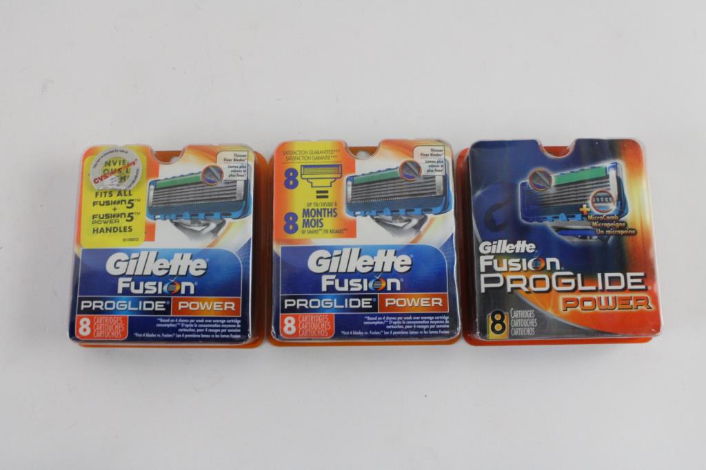 Gillette Fusion Proglide Power Razor Replacement Cartridge 8-Packs, 3 ...