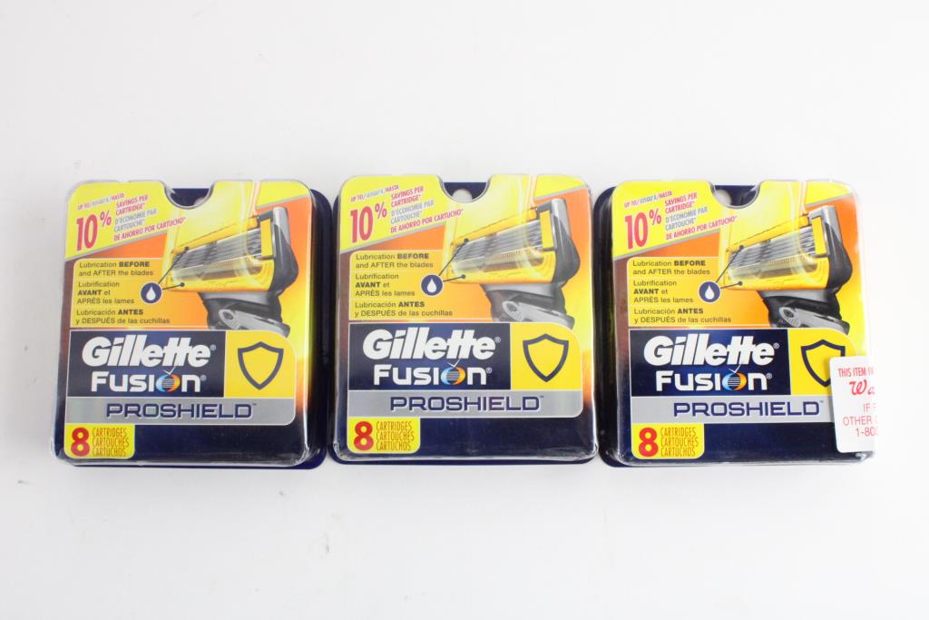 Gillette Fusion Proshield Razor Cartridge 8-Packs, 3 Pieces | Property Room
