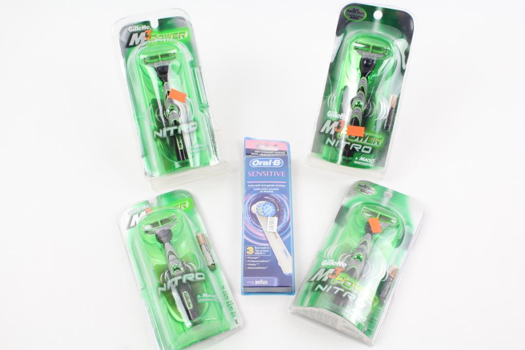 Gillette M3 Power Nitro Razors And More, 5 Pieces | Property Room
