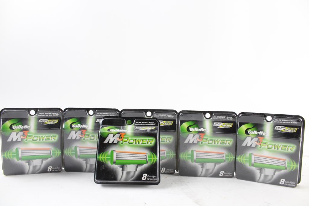 Gillette M3 Power Razor Cartridge Packs, 6 Pieces | Property Room