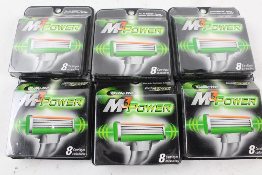 Gillette M3 Power Razor Cartridge Packs, 6 Pieces | Property Room