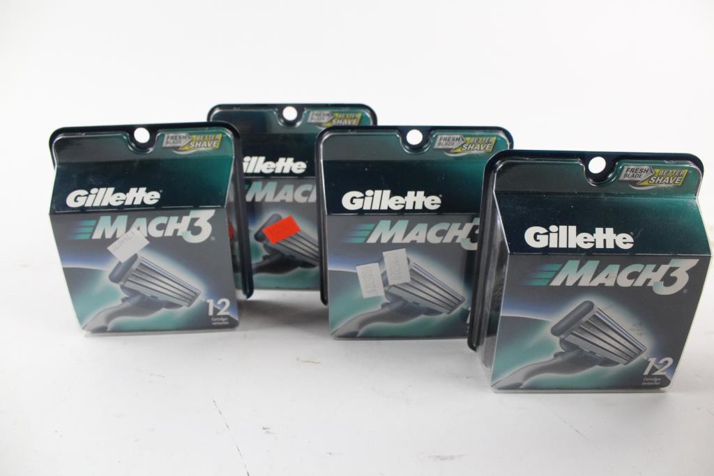 Gillette Mach 3 Razor Packages, 4 Pieces | Property Room