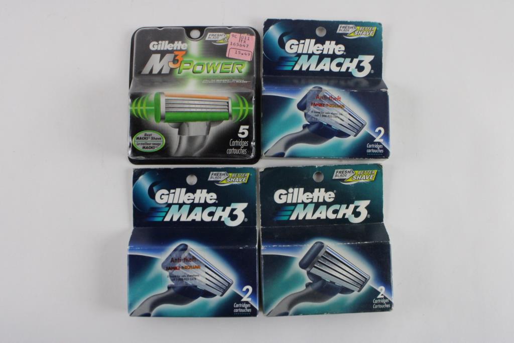 Gillette Mach3 And Mach3 Power Razor Replacement Cartridges, 4 Pieces ...
