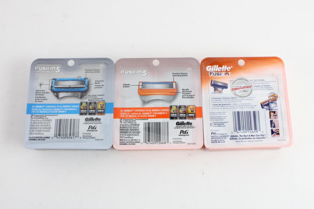 Gillette Razor Cartridge 8-Packs, 3 Pieces | Property Room