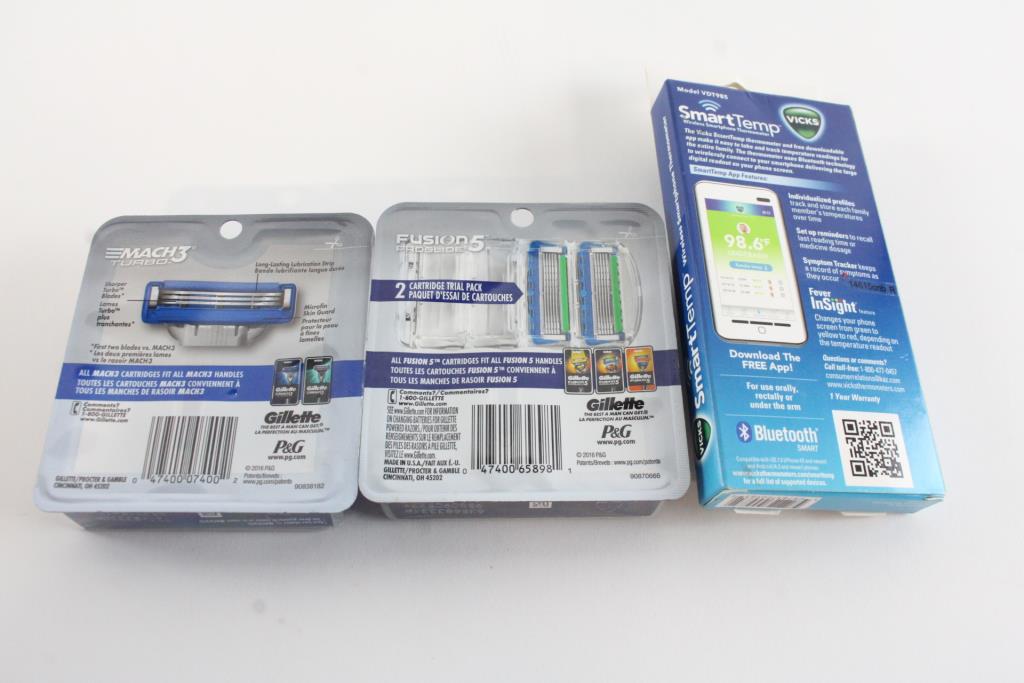 Gillette Razors And Vicks Thermometer, 3 Pieces | Property Room