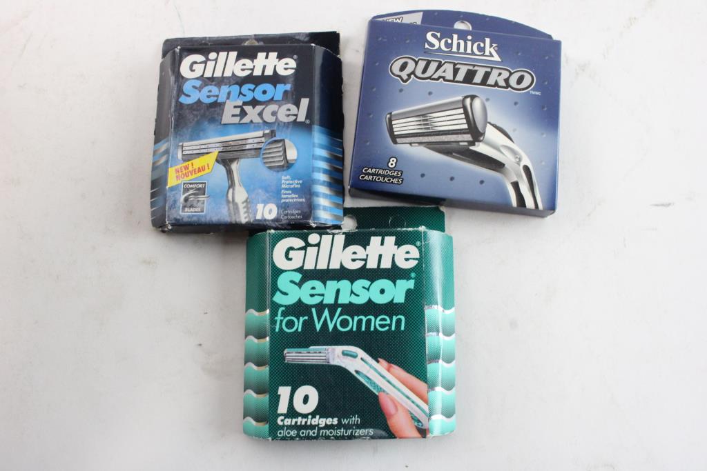 Gillette & Schick Blade Replacements, 3 Pieces | Property Room
