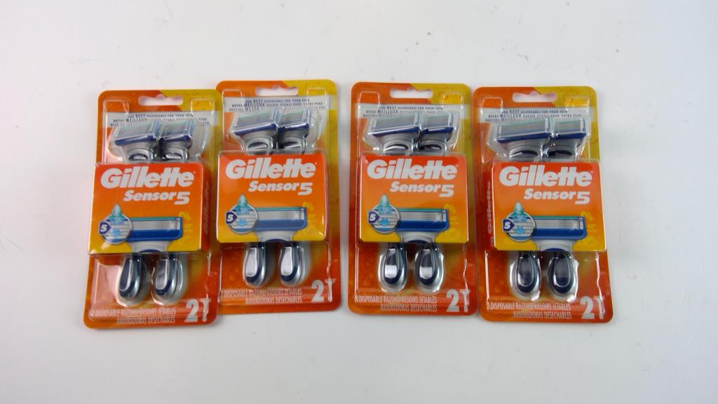 Gillette Sensor 5 Disposable Razors, 4 Pieces | Property Room