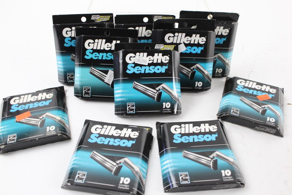 Gillette Sensor Razor Cartridge Packs, 10 Packs | Property Room