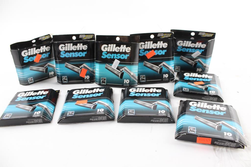 Gillette Sensor Razor Cartridge Packs, 10 Pieces | Property Room