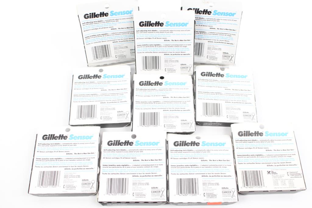 Gillette Sensor Razor Cartridge Packs, 7 Pieces | Property Room