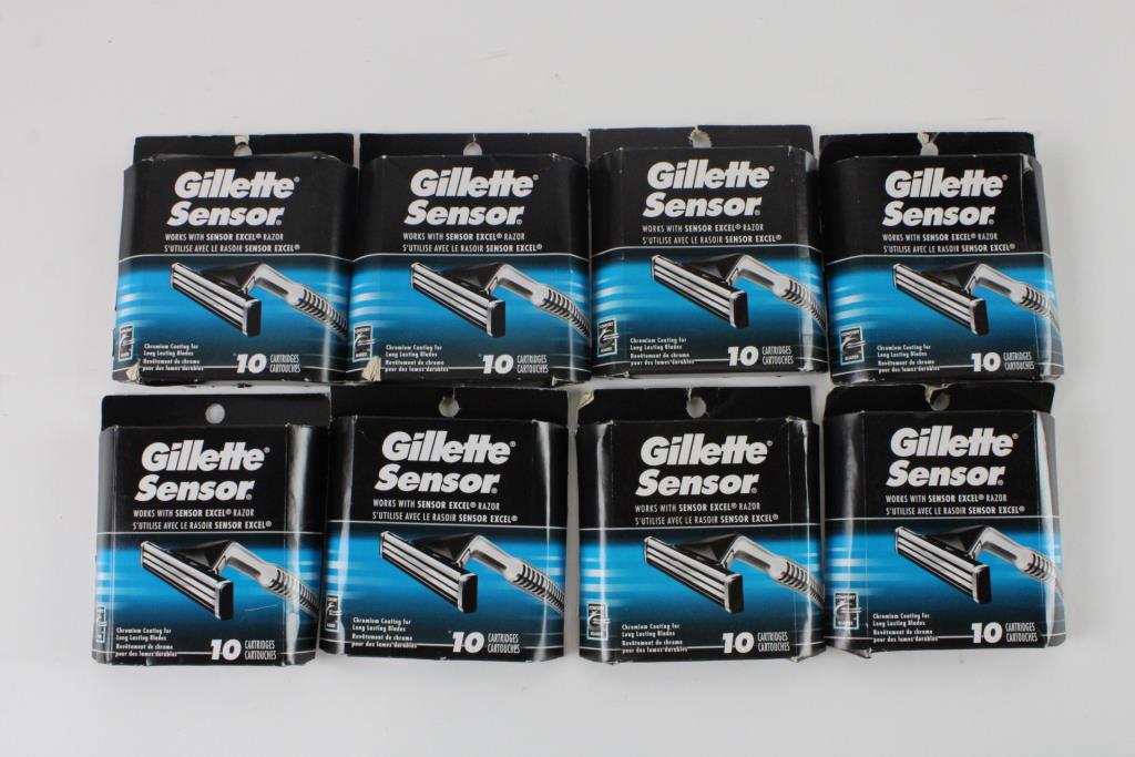 Gillette Sensor Razor Replacement Cartridge 10-Packs, 8 Pieces ...