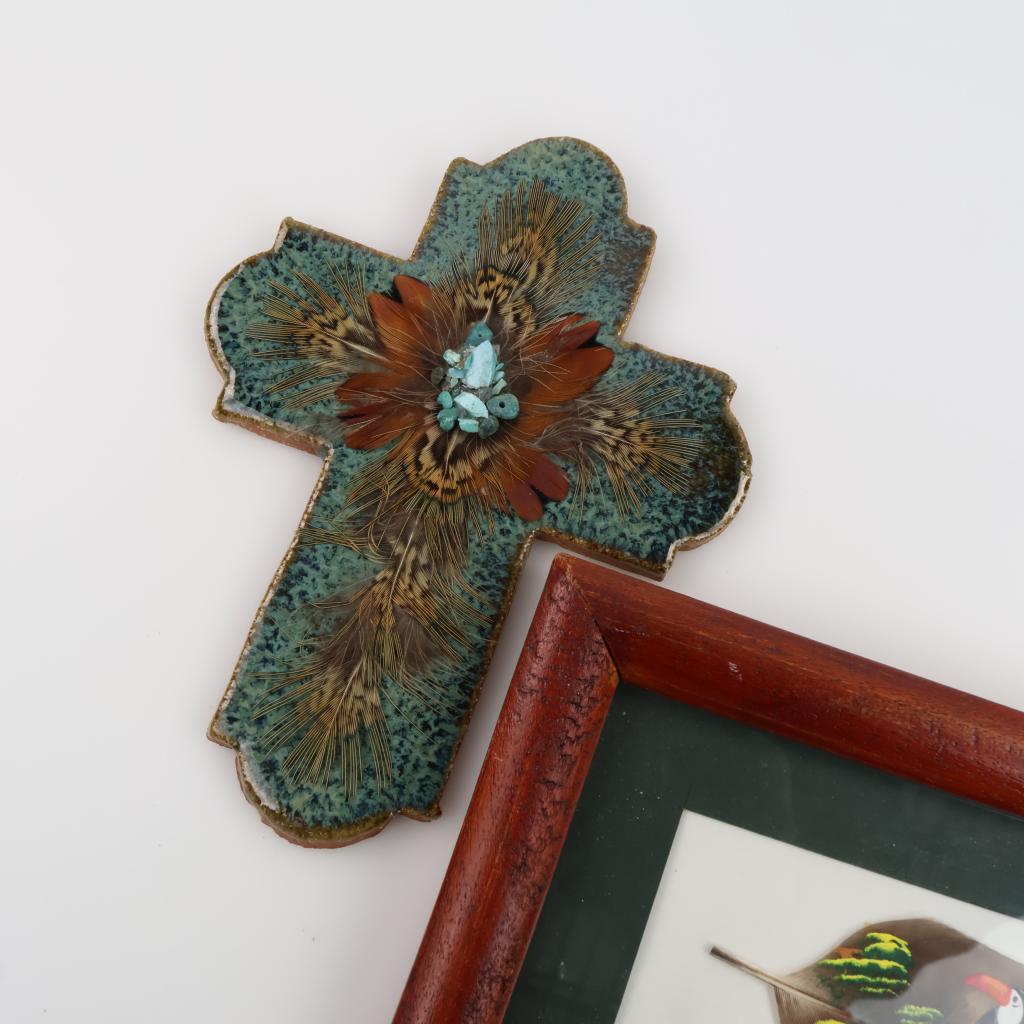 Giovanni Painted Feather And Clay Cross | Property Room