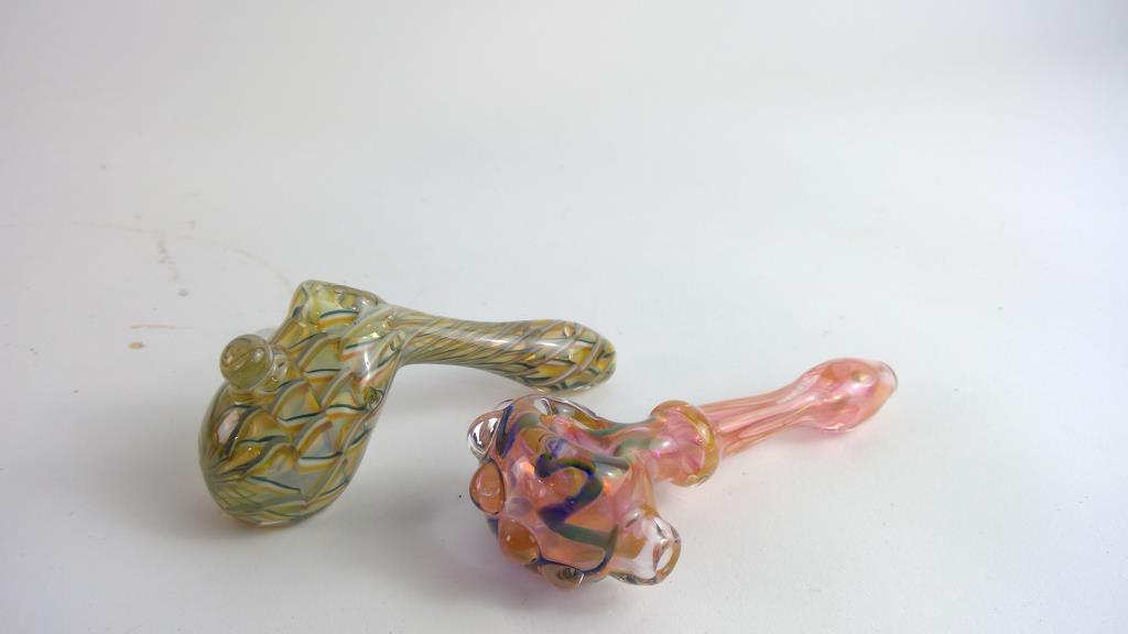 Glass Smoking Pipes, 2 Pieces | Property Room