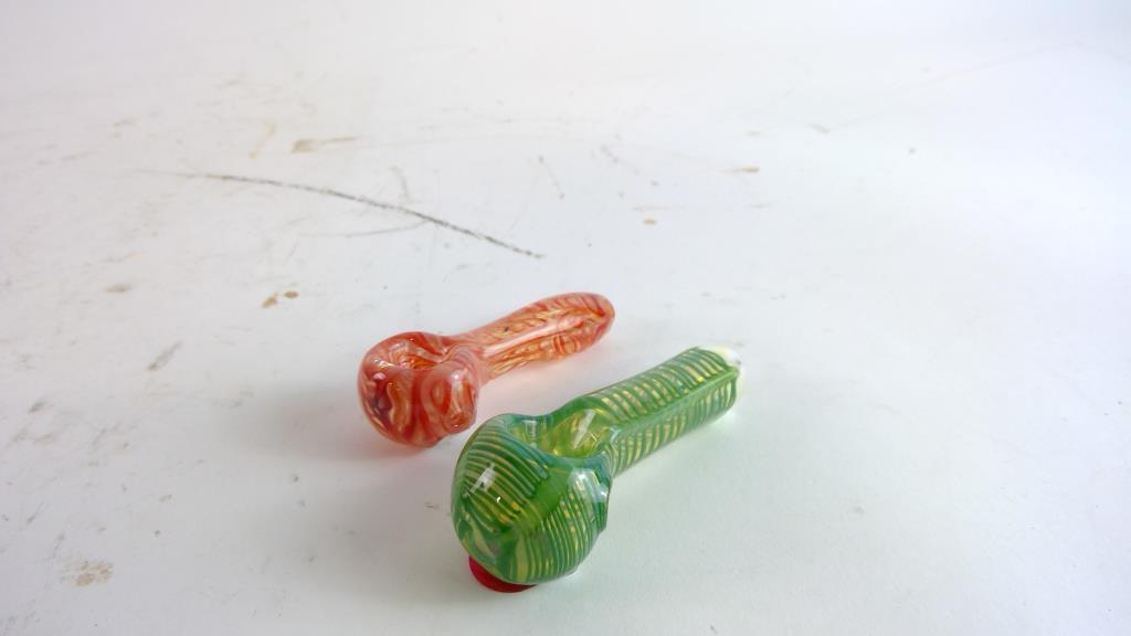 Glass Smoking Pipes, 2 Pieces | Property Room