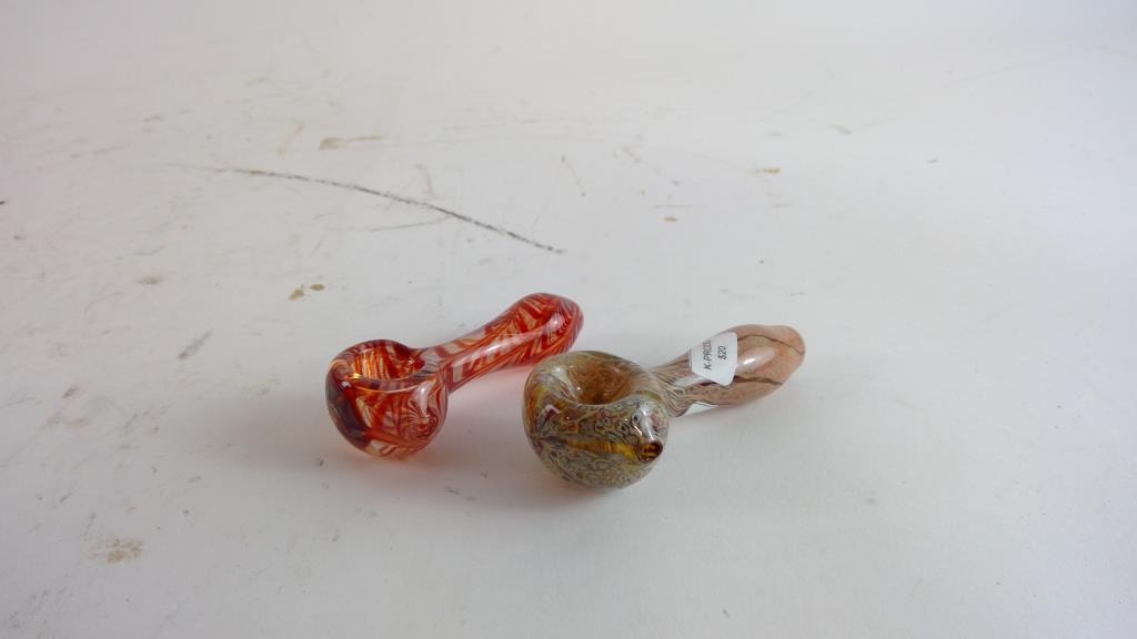 Glass Smoking Pipes, 2 Pieces | Property Room