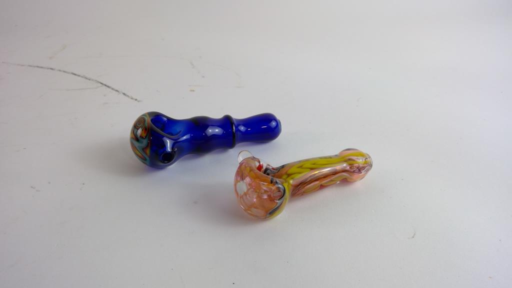 Glass Smoking Pipes, 2 Pieces | Property Room