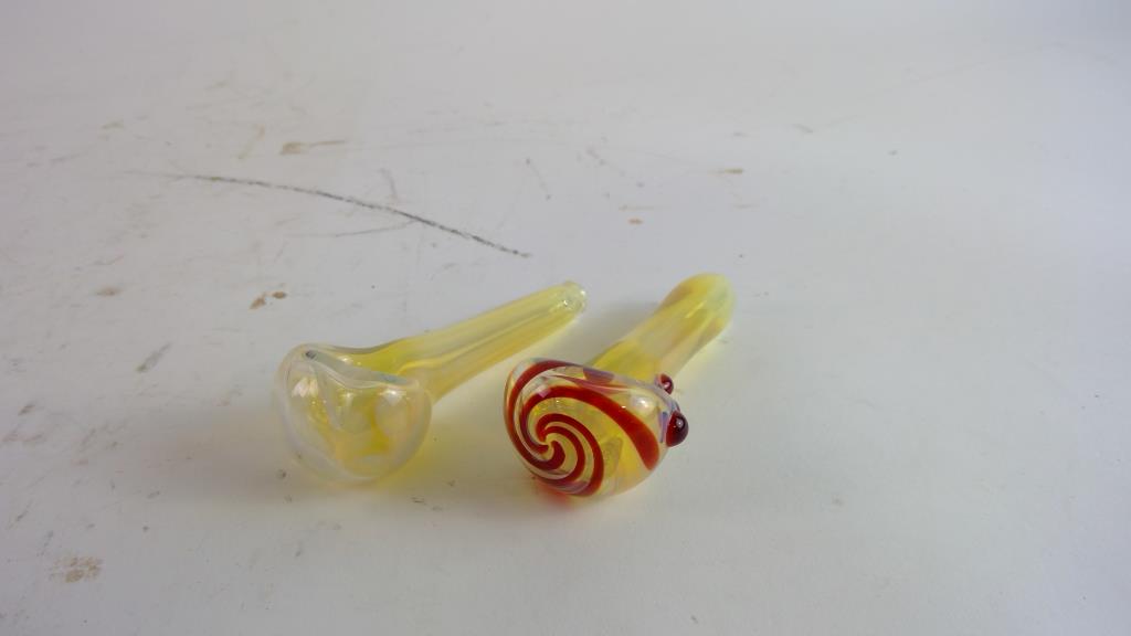 Glass Smoking Pipes, 2 Pieces | Property Room