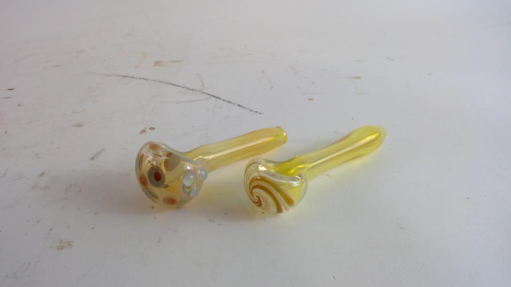 Glass Smoking Pipes, 2 Pieces | Property Room