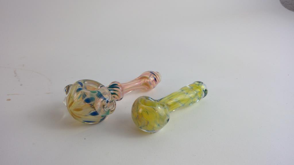 Glass Smoking Pipes, 2 Pieces | Property Room