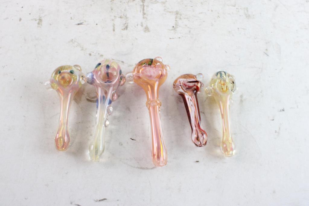 Glass Smoking Pipes 5 Pieces Property Room
