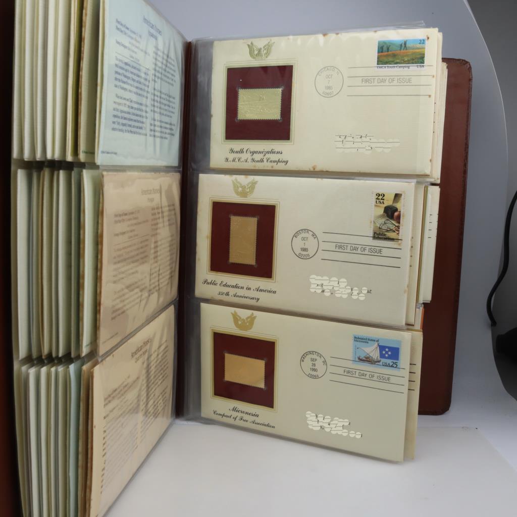 Golden Replicas Of The Wonders Of America Stamps, 44 Pieces | Property Room